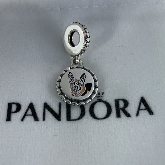 Pandora | Jewelry | Rare Pandora German Shepherd Love Gsd Dangle Double ...